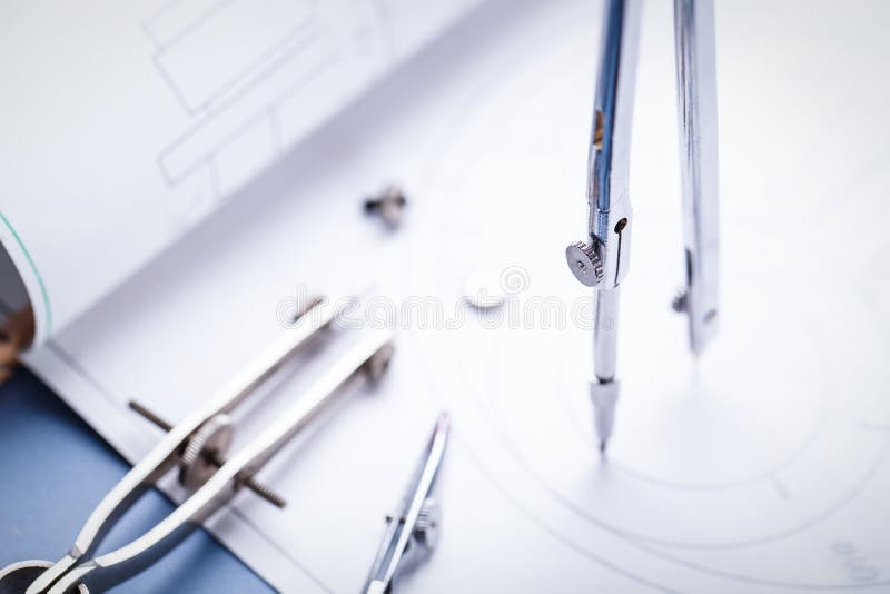 Compasses and Several Drawing Tools in the Process of Creating a ...