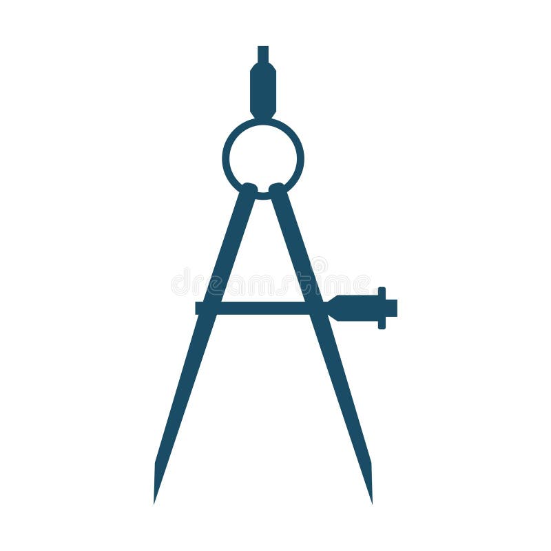 Compasses on the White Background. Isolated Illustration Stock ...