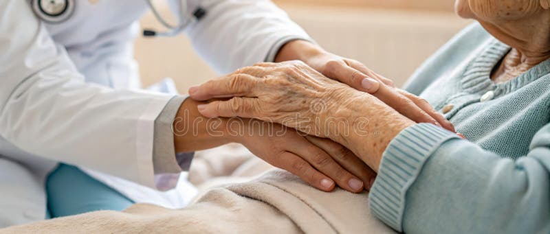 Compassion in Care: the Human Touch in Healing Stock Illustration ...