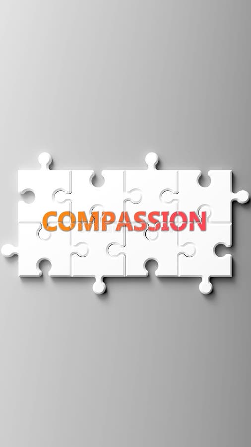 Compassion Complex Like a Puzzle - Pictured As Word Compassion on a ...