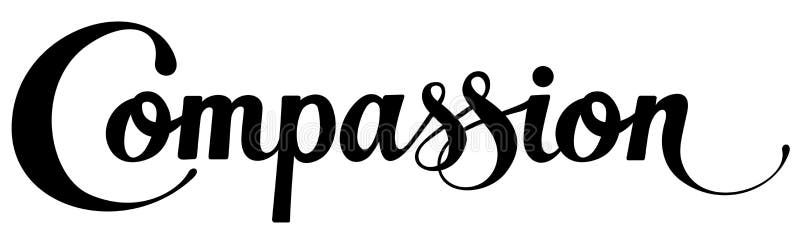 Compassion Handwritten Lettering With Red Hearts Stock Vector ... Compassion Handwritten Lettering With Red Hearts Stock Vector ...