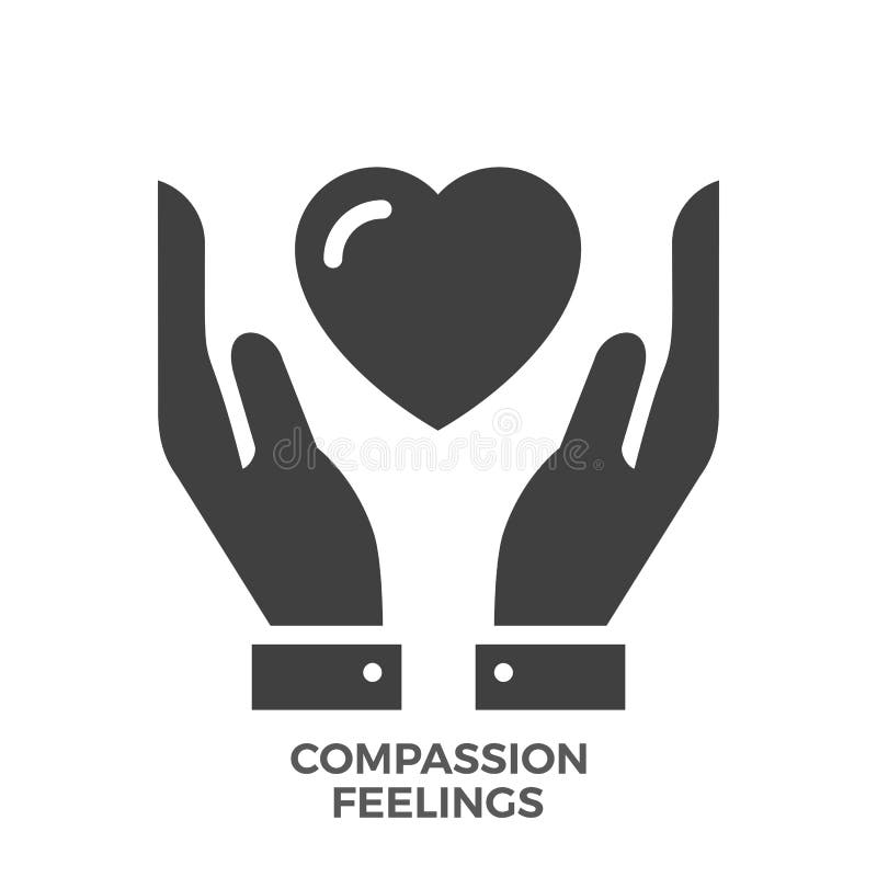 Compassion feelings icon stock vector. Illustration of hand - 89290998