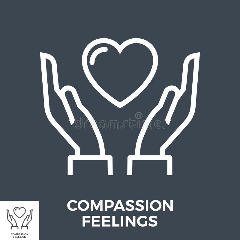 Compassion feelings icon stock vector. Illustration of hand - 89290998
