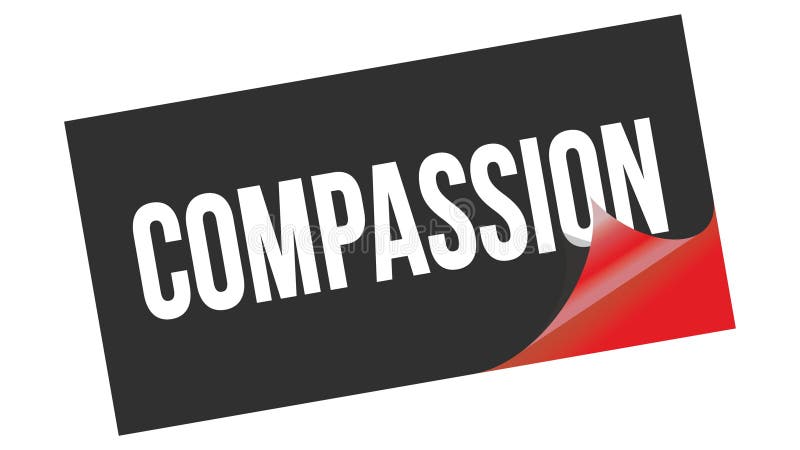 COMPASSION Text on Black Red Sticker Stamp Stock Illustration ...