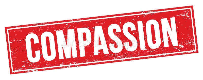 COMPASSION Text on Red Grungy Rectangle Stamp Stock Illustration ...