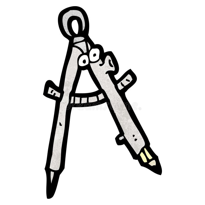 Compasso Dos Desenhos Animados Ilustração Stock - Ilustração de retro ...