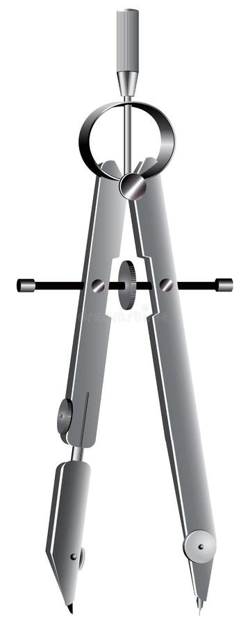 Compassos para o desenho ilustração do vetor. Ilustração de dispositivo ...