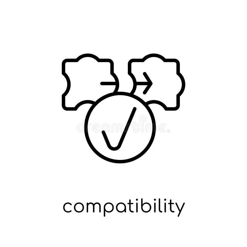 Compatibility Icon. Trendy Flat Vector Compatibility Icon on White ...