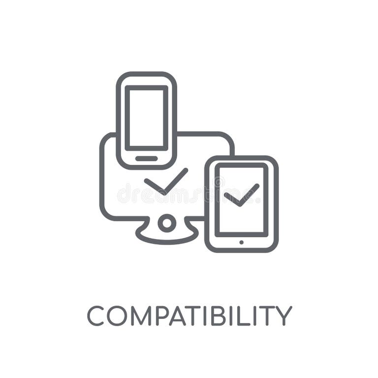Compatibility Linear Icon. Modern Outline Compatibility Logo Con Stock ...