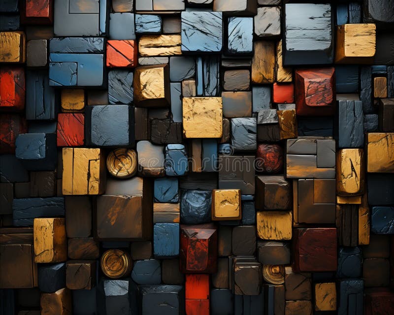 Compelling 3d Relief Artwork with Abstract Color Motifs and Intricate ...