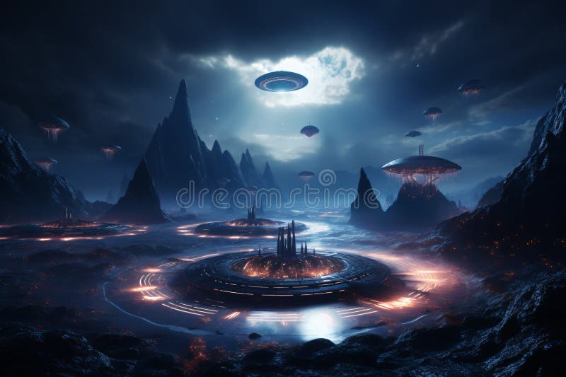 Imaginative Depiction of an Advanced Alien Civilization on a Distant ...