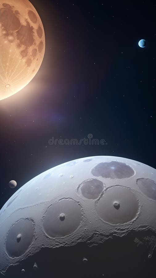 A Compelling Detailed View of a Moon and a Planet in the Sky AI ...