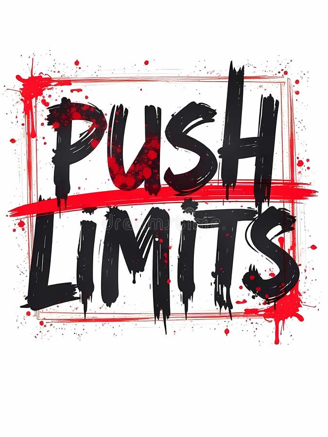 A Compelling Graphic Design Proclaiming "push Limits" in Striking Red ...