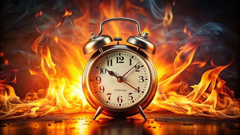 Alarm Clock Aflame Stock Illustrations – 4 Alarm Clock Aflame Stock ...