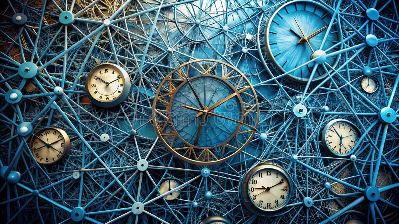 Visualizing Time Management Overlapping Clock Hands Reflect a Busy ...
