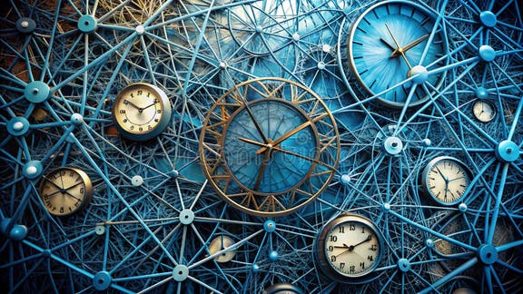 Visualizing Time Management Overlapping Clock Hands Reflect a Busy ...