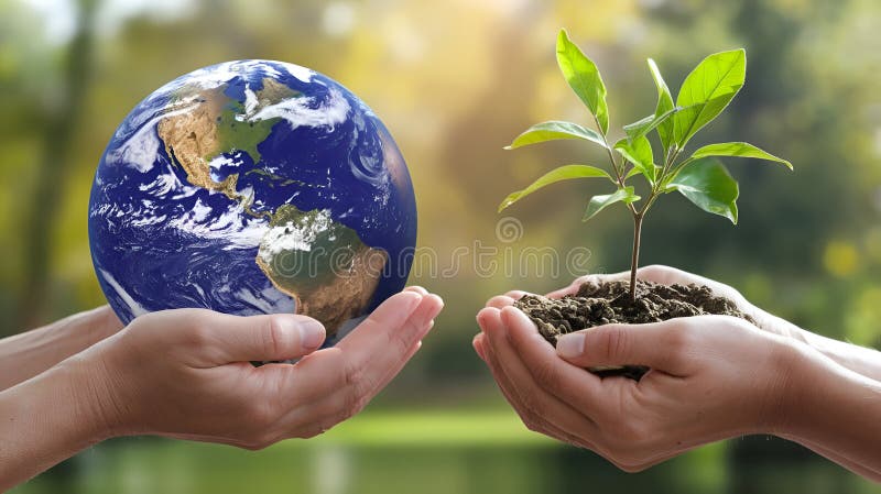 Environmental Sustainability and Global Responsibility Concept with ...