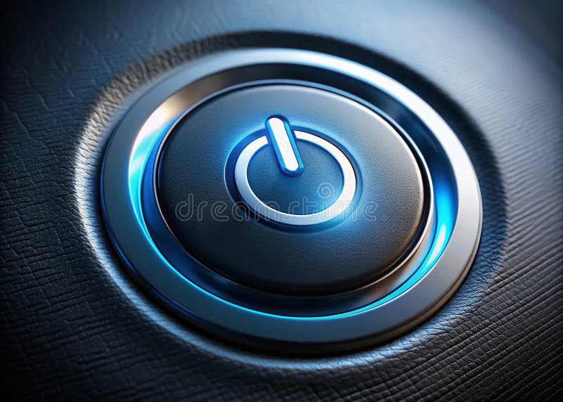 Realistic Power Button Depiction for Mobile App and Website UIUX Design ...