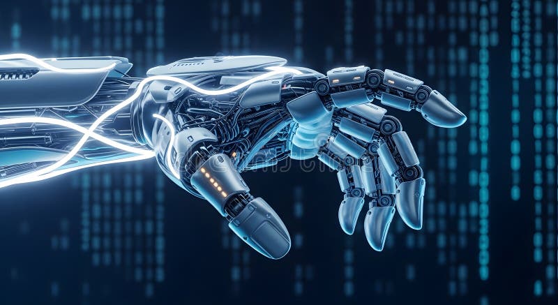 Cybernetic Grip: a Futuristic Robotic Hand Reaching into the Digital ...