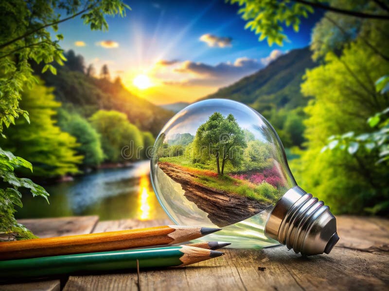 Innovative Logo Design a Light Bulb and Pencil Symbolize Creative ...