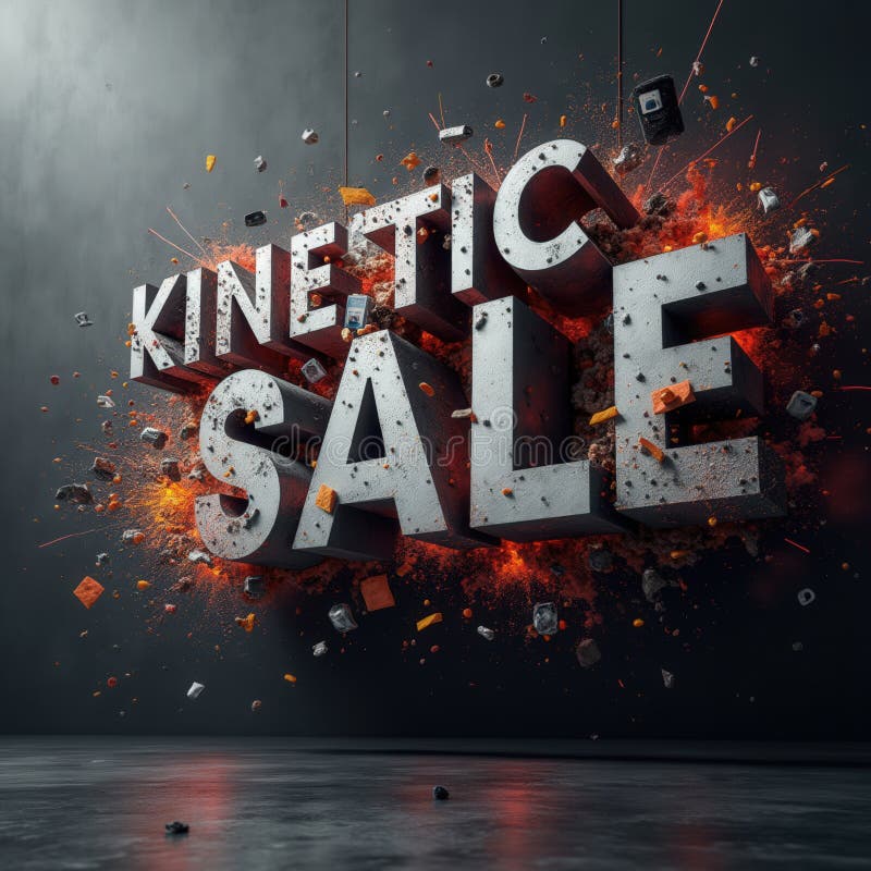 A Compelling Sale Event is Showcased with Bold Letters and Explosive ...
