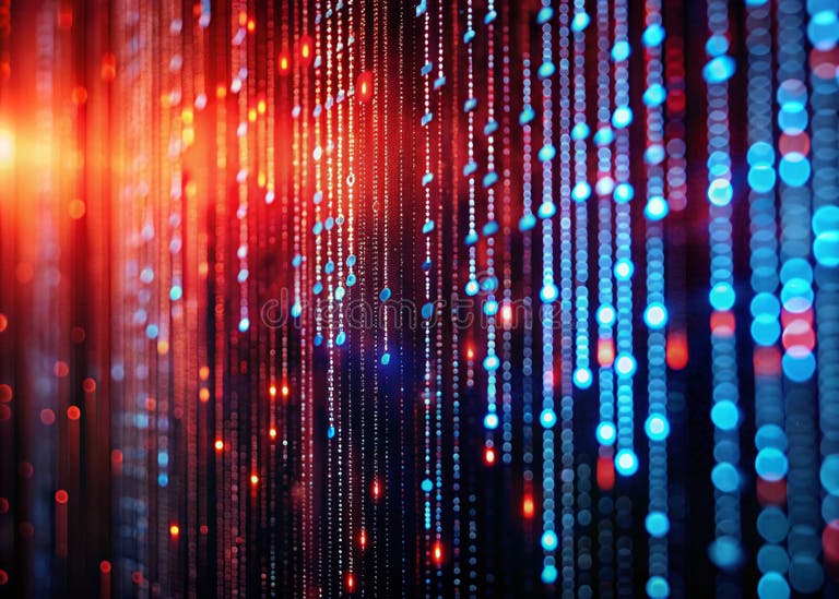 Visualizing a Data Breach Intense Red Binary Code Stock Photo for ...