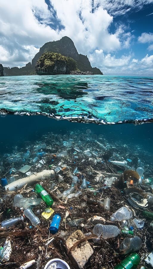 Compelling Visual of Plastic Waste and Debris in Ocean, Underscoring Urgent Marine Pollution ...