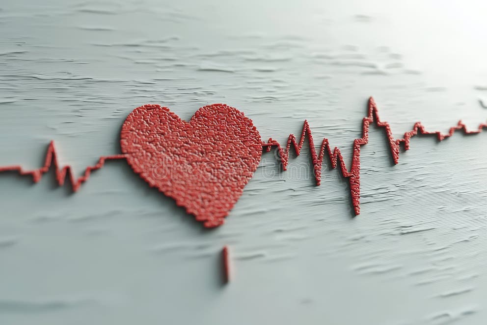 A Compelling Visualization of a Heartbeat Featuring a Heart Icon Along ...
