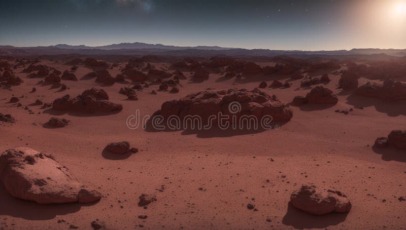 A Compellingly Intriguing Landscape of Rocks and Sand in the Desert ...