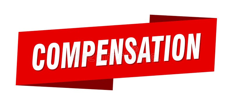 Compensation Banner. Compensation Ribbon Label Sign Set Stock Vector ...