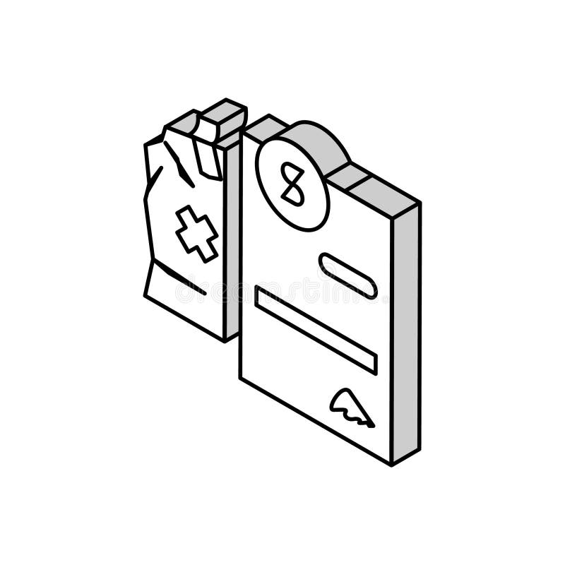 Compensation Broken or Lost Parcel Isometric Icon Vector Illustration ...