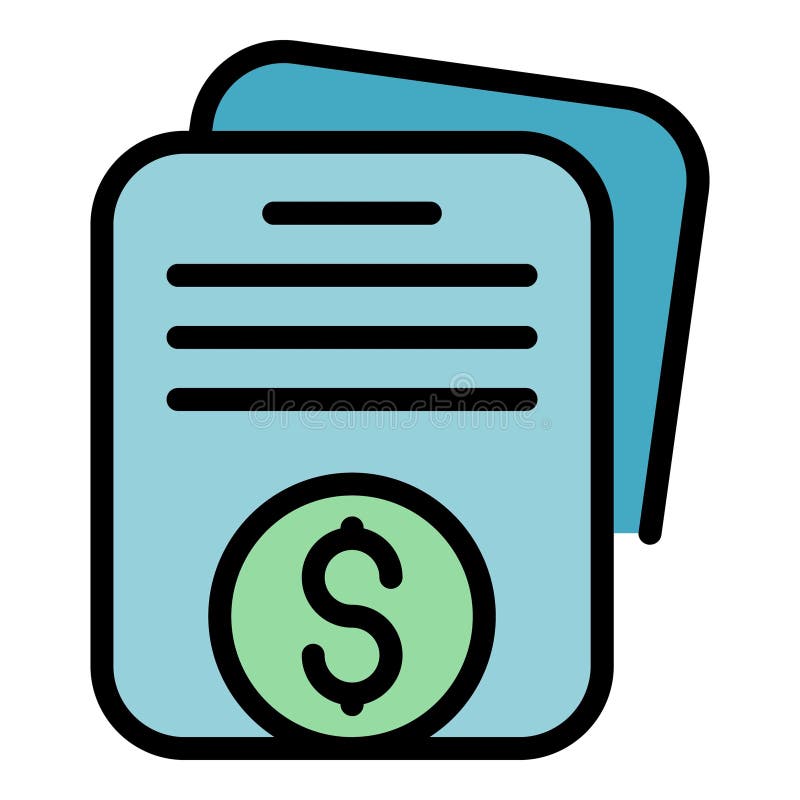 Compensation Icon Vector with Outline Color Style Isolated on White ...