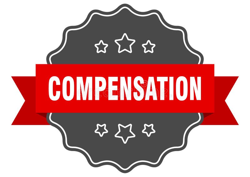 Compensation Sticker. Square Isolated Label Sign. Peeler Stock Vector ...
