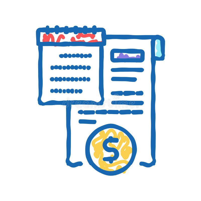 Compensation Law Dictionary Icon Doodle Illustration Stock Illustration ...