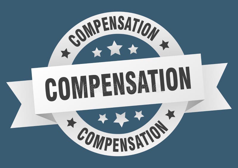 Compensation Round Stamp with Ribbon. Label Sign Stock Vector ...