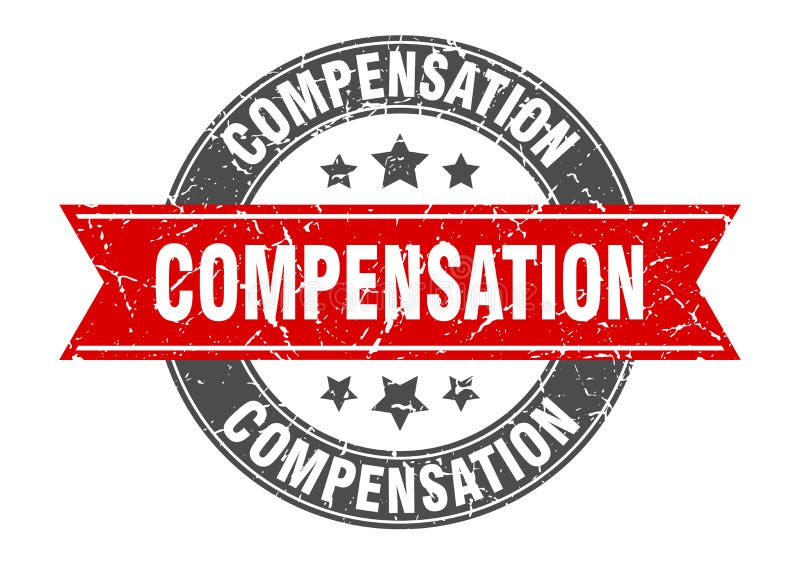 Compensation Round Stamp with Ribbon. Label Sign Stock Vector ...