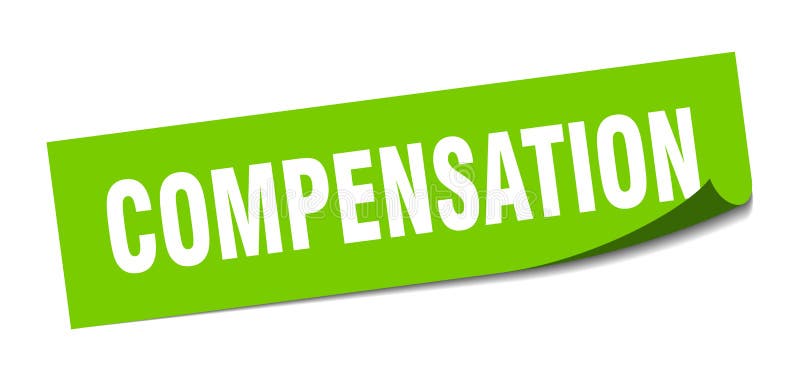 Compensation Sticker. Square Isolated Label Sign. Peeler Stock Vector ...