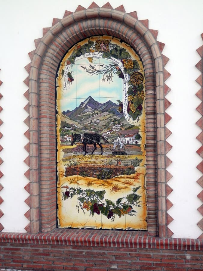 Competa Mural stock image. Image of decor, medieval, mosaic - 50513111