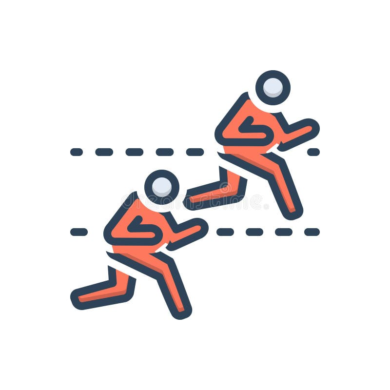 Color Illustration Icon for Compete, Race and Game Stock Illustration ...