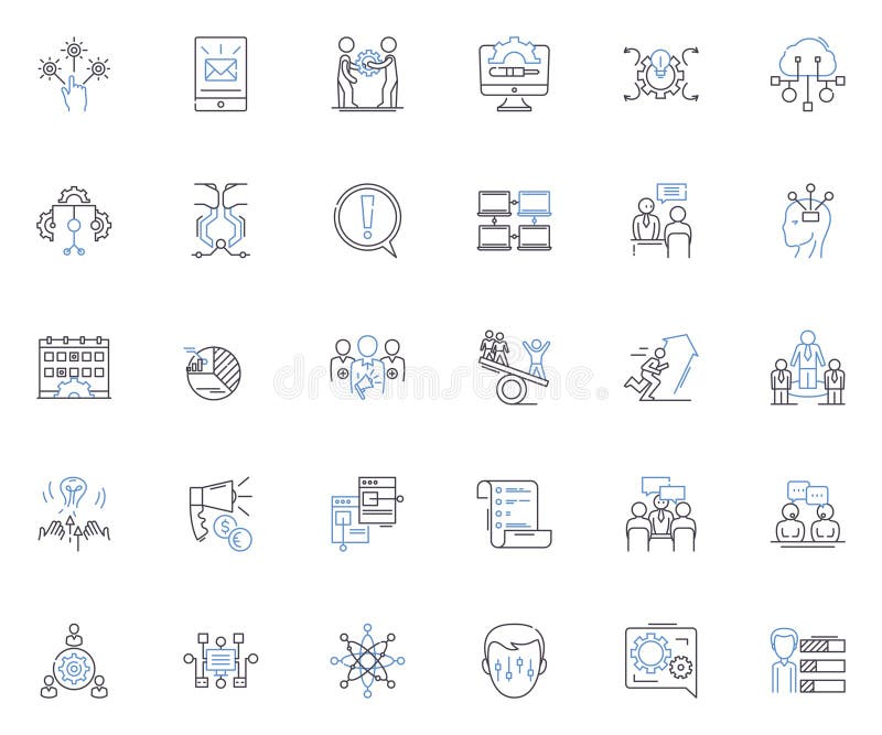Competence Building Line Icons Collection. Skills, Training ...