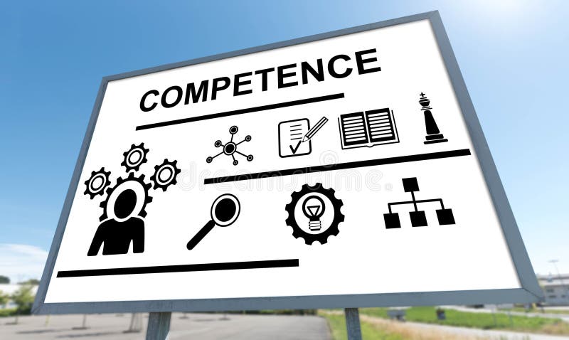 Competence Concept on a Billboard Stock Photo - Image of training ...