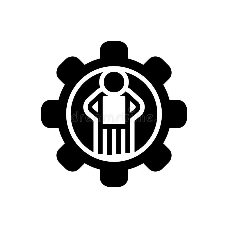 Black Solid Icon for Competence, Competency and Mightiness Stock ...