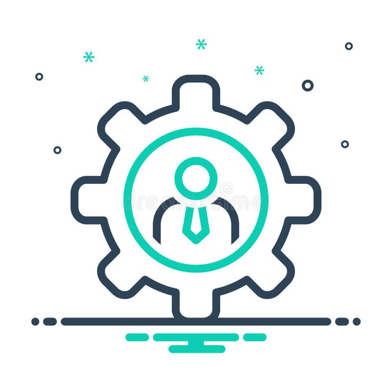 Mix Icon for Competence, Mightiness and Capacity Stock Illustration ...