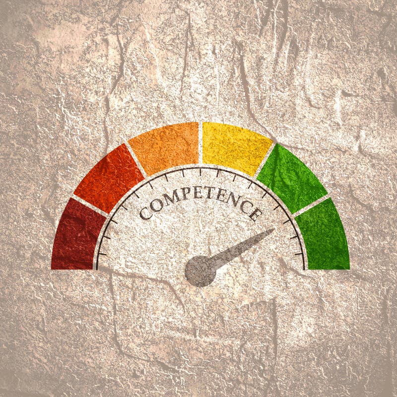 Competence level measuring stock vector. Illustration of check - 178752338