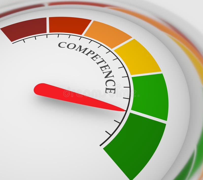 Competence level measuring stock illustration. Illustration of counter ...