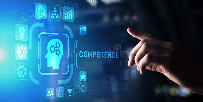 Competence Skill Personal Development Business Concept on Virtual ...