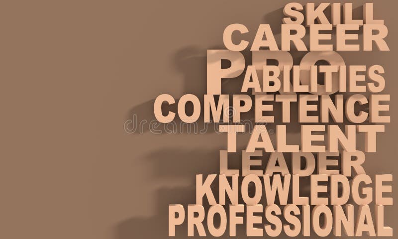 Competence Theme Words Cloud. Concept of Business Stock Illustration ...