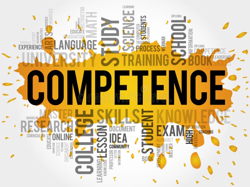 COMPETENCE word cloud stock illustration. Illustration of communication ...