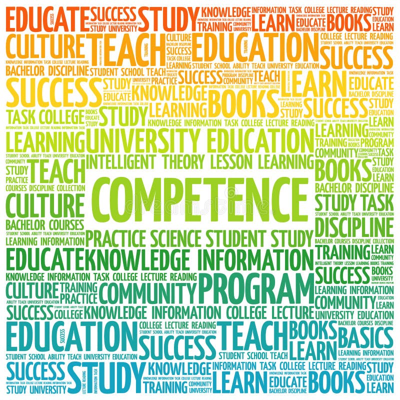 COMPETENCE word cloud stock illustration. Illustration of competence ...