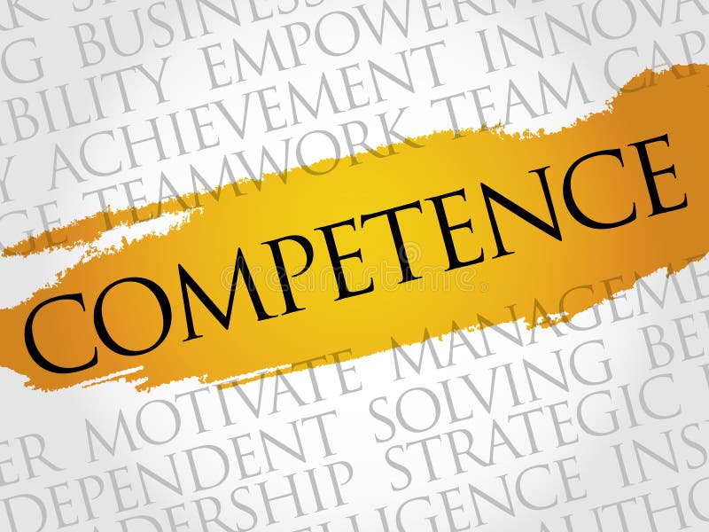 COMPETENCE word cloud stock illustration. Illustration of businss ...